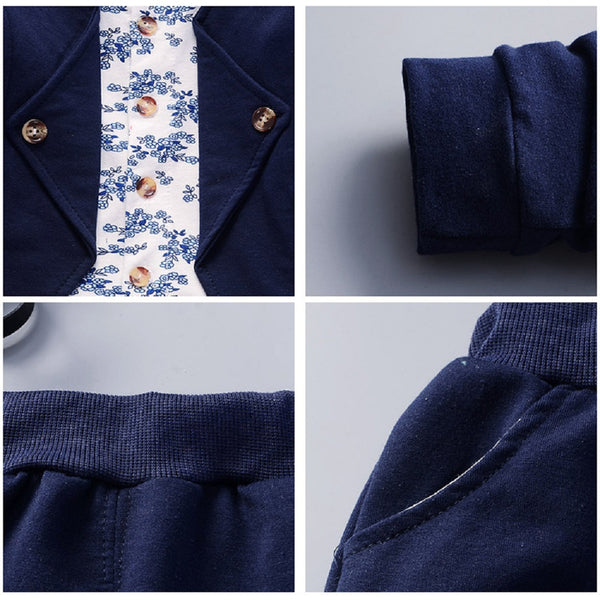 Smart Casual Blazer with flora & Pants – Stylish Baby